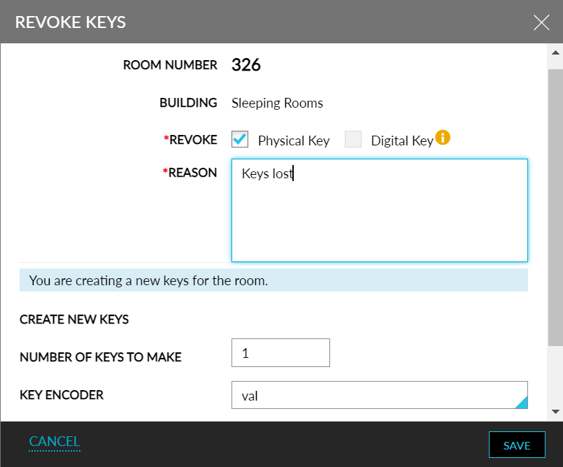Option to Revoke Keys